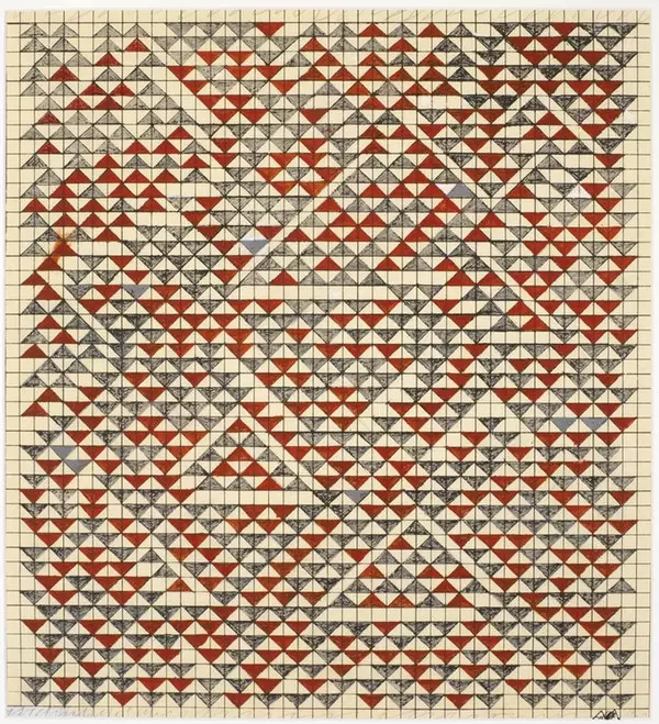 Anni Albers. Kawm rau Camino Real (1967.) © Josef thiab Anni Albers Foundation / Artists Rights Society (ARS), New York 2019. Photography los ntawm Tim Nighswander/Imaging4Art.