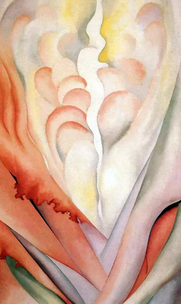 Georgia O'Keeffe, Abstraksi Kembang (1924) Kahadean tina Whitney Museum of American Art.