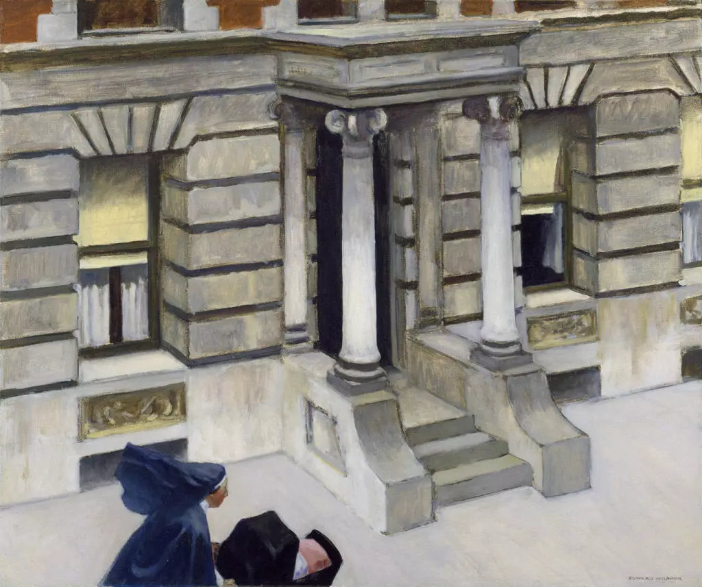 Edward Hopper, New York Pavements (1924). Cortesia do Museu de Arte Chrysler.