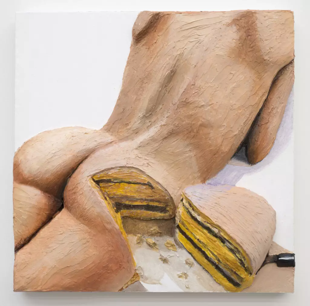 Gina Beavers, Cake (2015). Bi rêzdarî hunermend