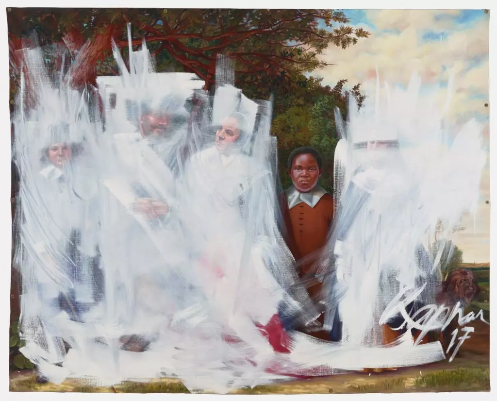 Titus Kaphar, Guhertina Gaze (2017). Wêne: Jack Shainman Gallery, bi xêrhatina Muzexaneya Brooklyn.