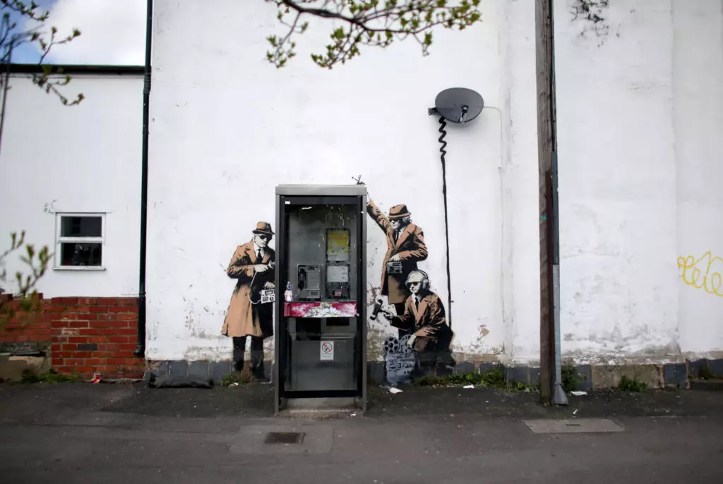 Is Banksy's 'Spy Booth'-muurschildering voor altijd verloren - 20712_1