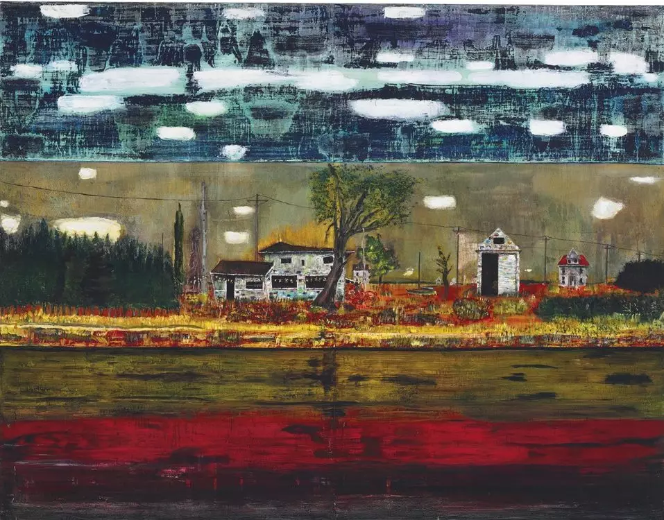 Peter Doig, 로드 하우스(1991). 크리스티의 의례.