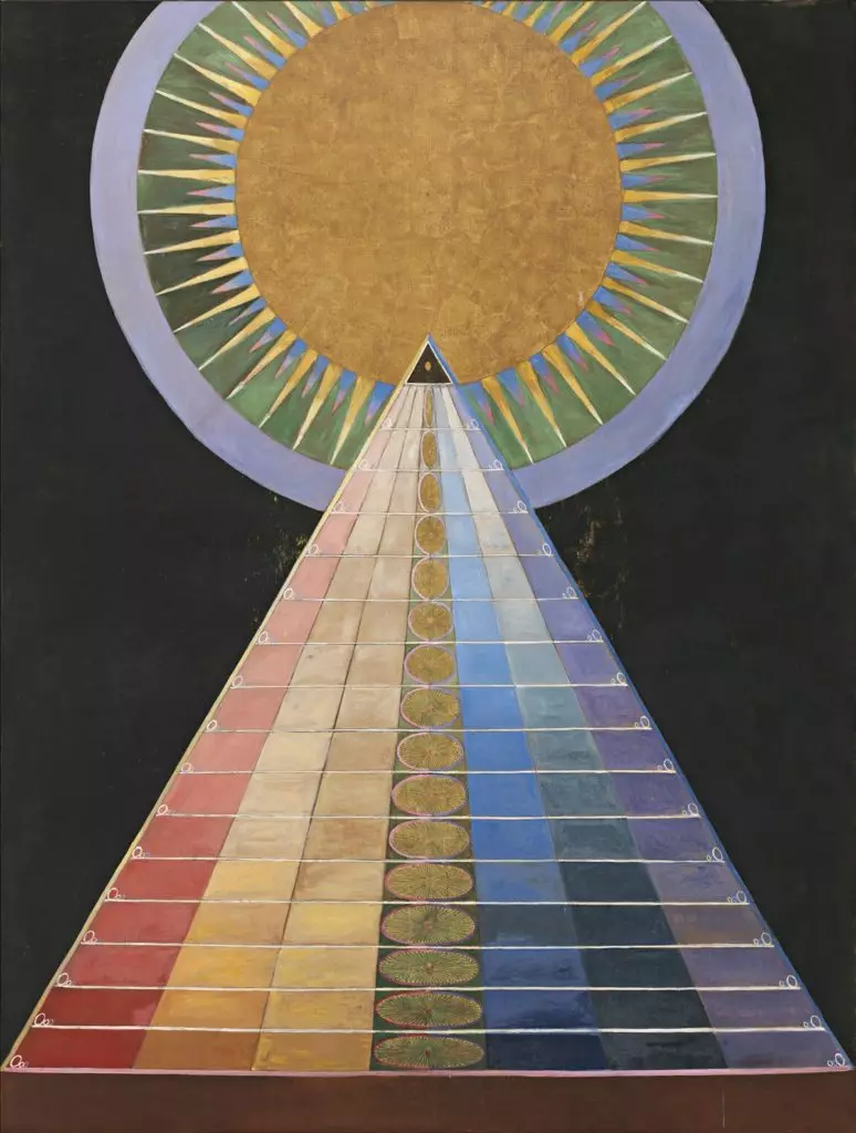 Hilma af Klint, AptarpiecesL X. csoport, 1. sz., Oltárkép (1915). © Stiftelsen Hilma af Klints Verk.