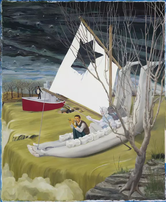 Nicole Eisenman, Heading Down River on the USS J-Bone of an Ass, (2017) Avec l'aimable autorisation de la collection de la famille Ovitz, Los Angeles.