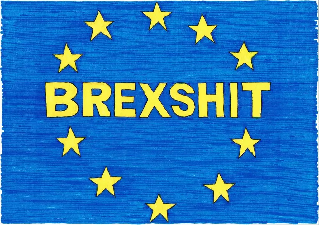 Michael Landy Brexshit (2018) © Michael Landy. Per gentile concessione dell'artista, della Thomas Dane Gallery e della Biennale del disegno.