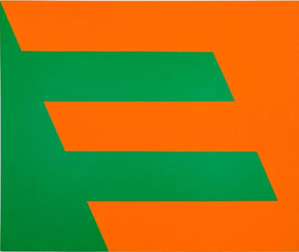 Carmen Herrera, Green and Orange (1958) Cejas Art Ltd. Paul ma Trudy Cejas © Carmen Herrera