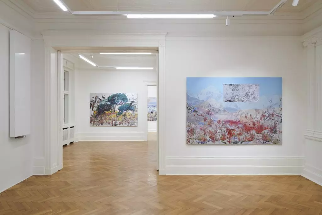 Petra Cortright előadásának installációs képe