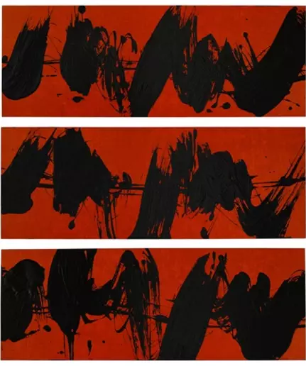 فابيان فيردير ، إليوت كارتر. تركيب Red Triptych (2016). بإذن من غاليري باتريك ديروم.