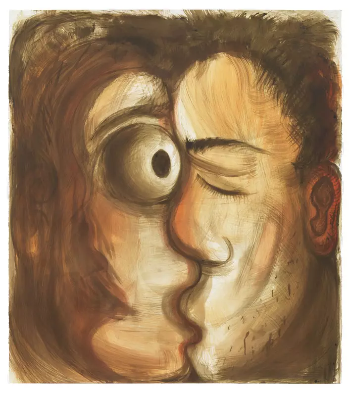 Nikola Eizenmane, Le Kiss Deux (2015). Pieklājīgi Galerie Barbara Weiss.