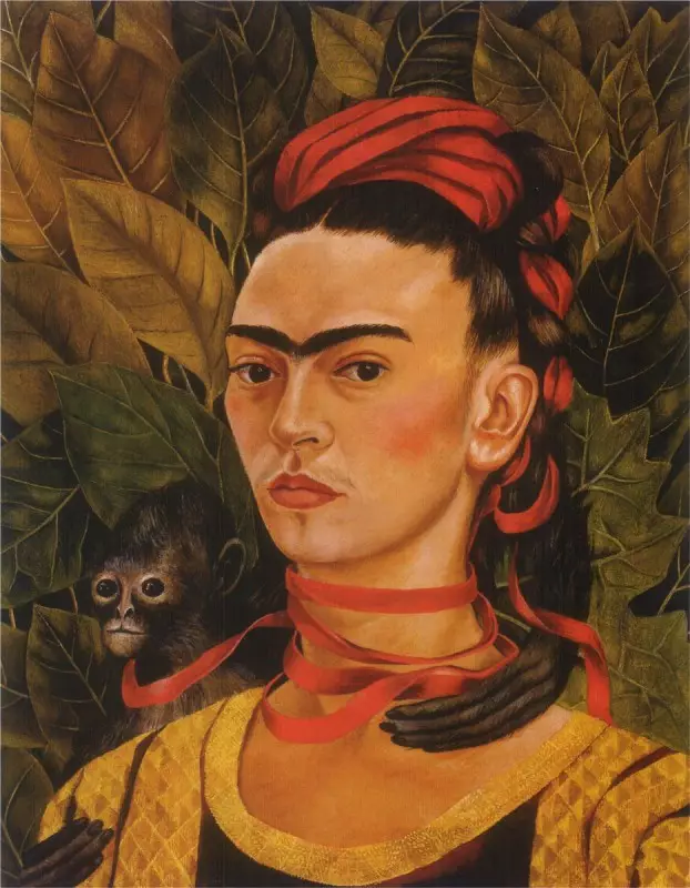 Frida Kahlo, Autoportret me majmun (1940).