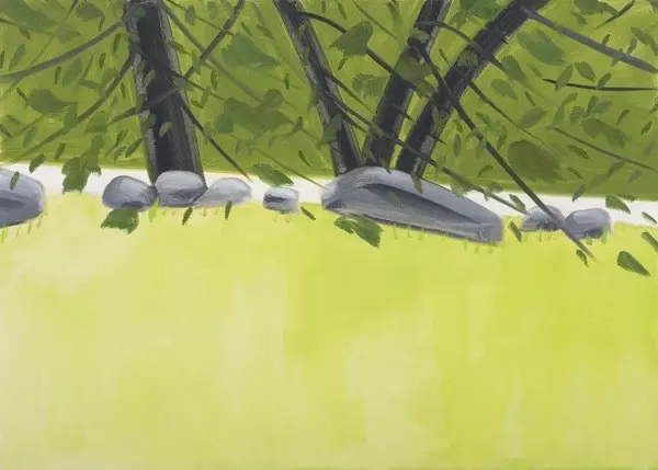 Alex Katz Opat Tangkal 2 (2015) Gambar: Kahadean seniman sareng Galeri Thaddaeus Ropac.