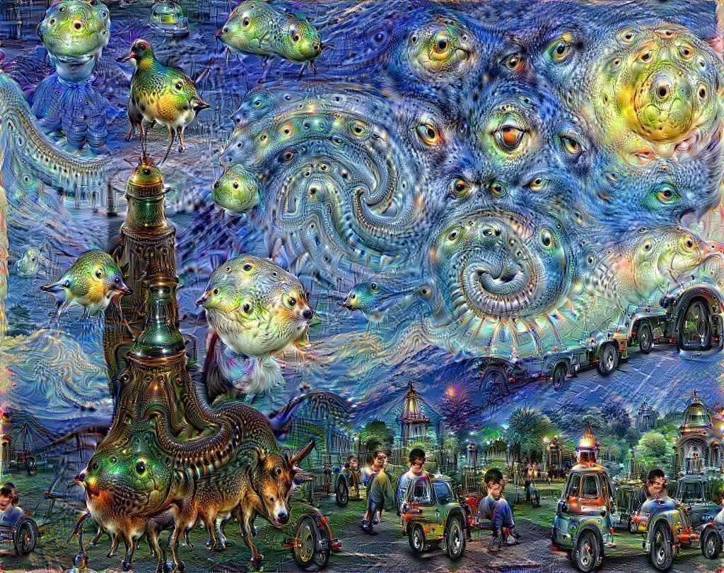 Një pikturë e Google Deep Dream e frymëzuar nga Vincent van Gogh. Foto: me mirësjellje Google.