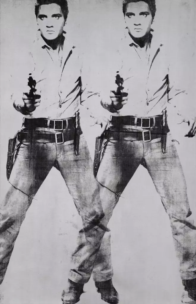 Andy Warhol, Double Elvis [Ferus Type] (1963). සීමාසහිත Christie's Images හි අනුග්‍රහයෙනි.