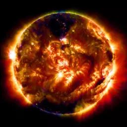 AIA uzņemtā 100. miljonā fotoattēla saliktais attēls, kas parāda sauli vairākos viļņu garumos. Foto: NASA/SDO.