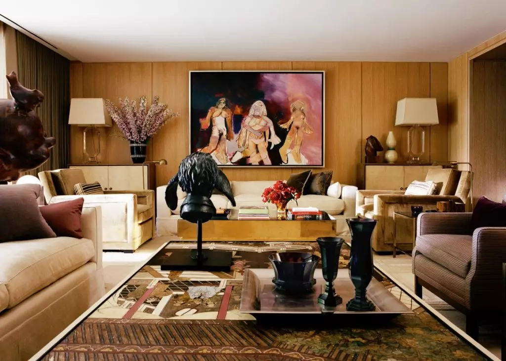 Marc Jacobs' stue. Foto af Yoo Jean Han med tilladelse fra Sotheby's Realty.