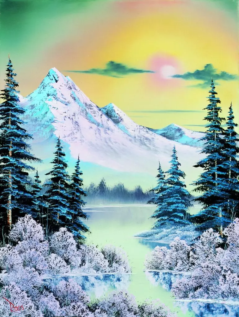 Qet meraq dikin Çi bi Hemî 'Wêneyên Piçûk ên Bextewar' ên Bob Ross hat? Zêdetirî 1,100 ji wan di Wargehek Virginia de ne 22671_2