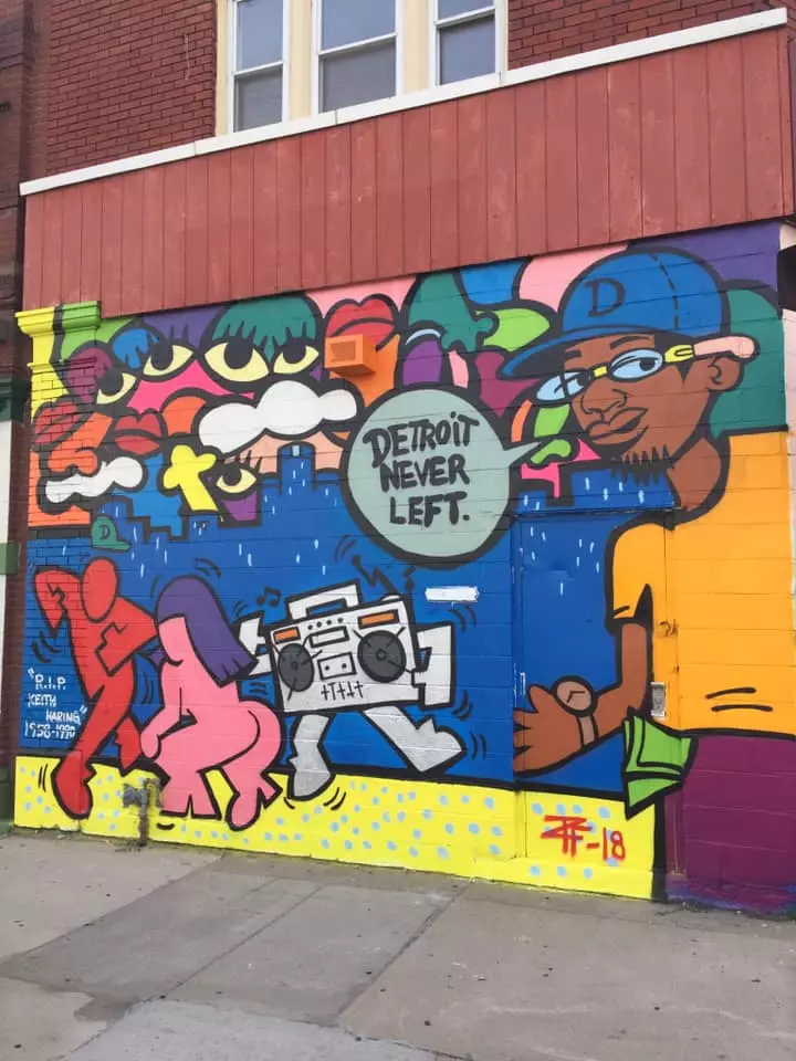 Salah sawijining mural McFly ing Detroit. Sopo artis.