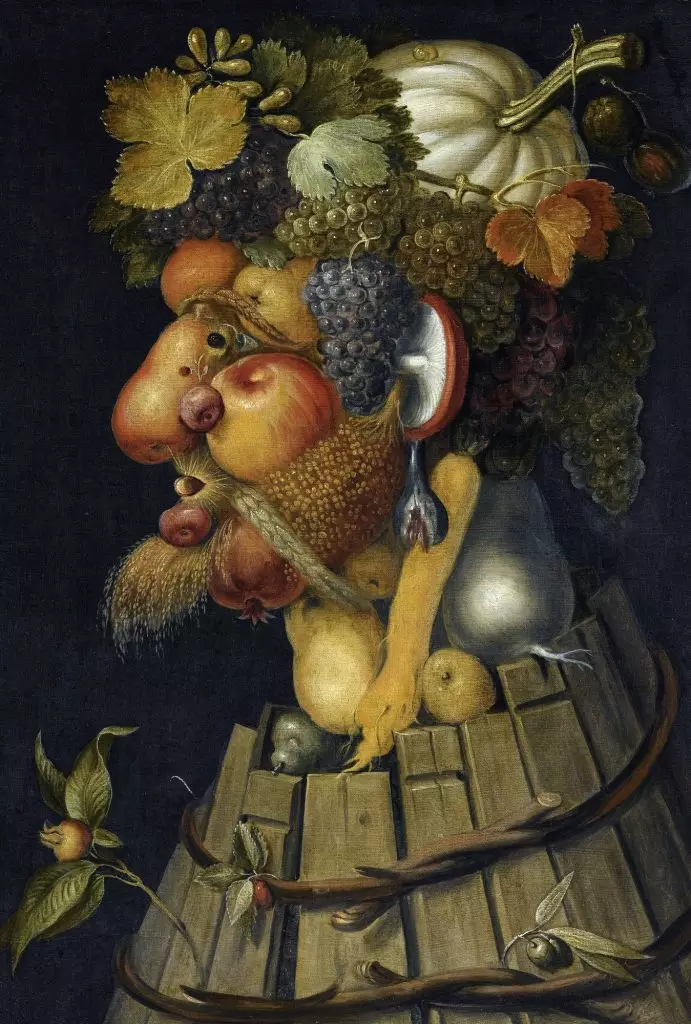 Giuseppe Arcimboldo, jesień (1573). Kolekcja Luwru w Paryżu.