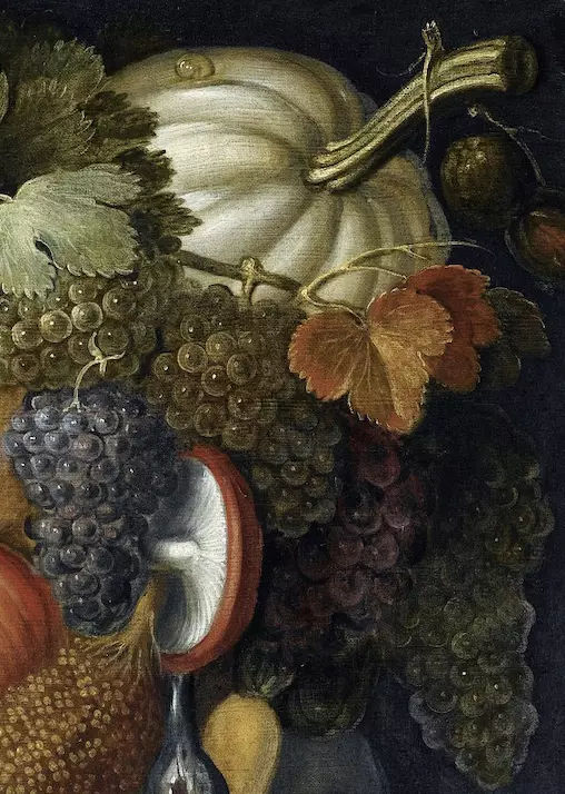 Fragment jesieni autorstwa Giuseppe Arcimboldo.