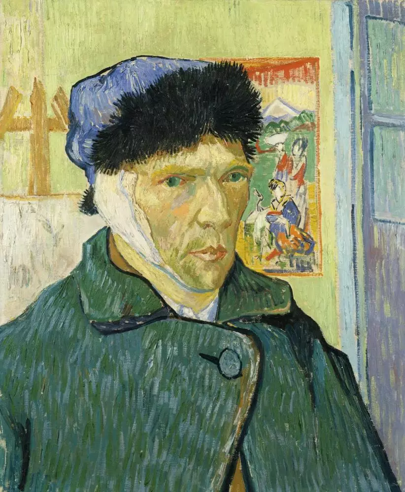 Vincent van Gogh, Selvportrett med bandasjert øre (1889). Med tillatelse fra Courtauld Gallery, London.