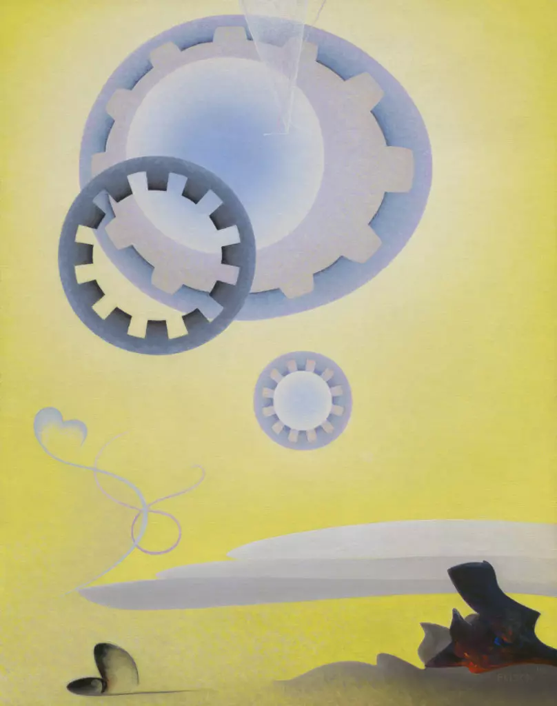 Agnes Pelton, Preludju (1943). Korteżija tal-Mużew tal-Belle Arti, Boston; il-Kollezzjoni Hayden, Charles Henry Hayden Fund u Tompkins Collection, Arthur Gordan Tompkins Fund, ©2018 Museum of Fine Arts, Boston.