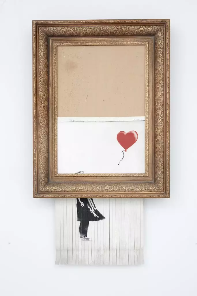 Banksy, Love Is In The Bin Afbeelding met dank aan Sotheby's