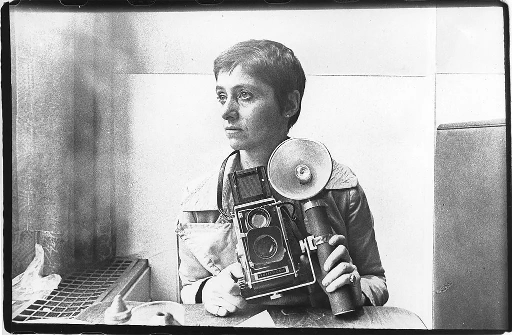 Gör/Testere'de Dyer, Diane Arbus'un o fotoğrafları iddia eden türden bir fotoğrafçı olduğunu belirtiyor.