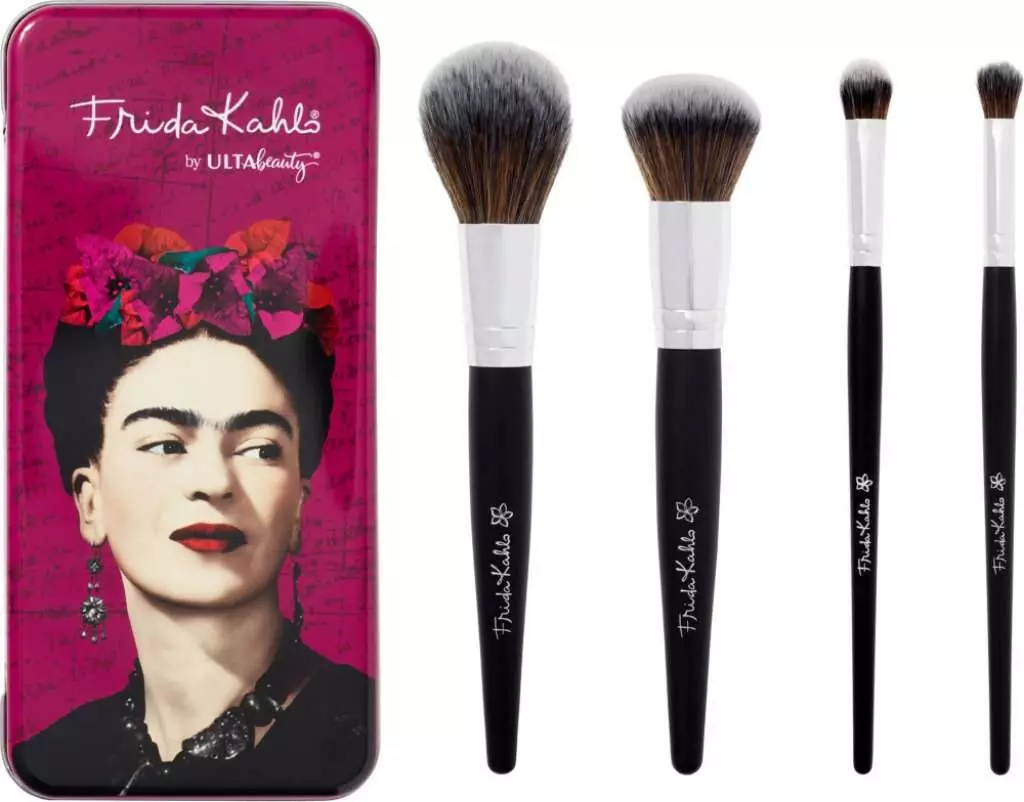 Frida Kahlo vun Ulta Beauty Pinsel Set. Foto Ugedriwwe vun Ulta.