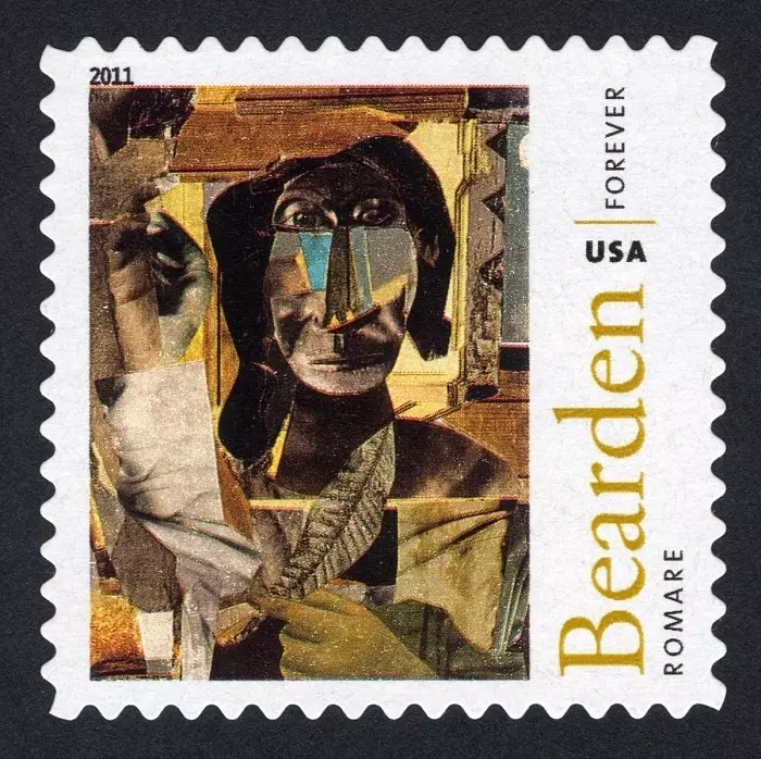 Romare Bearden Forever markaları. ©Amerika Birləşmiş Ştatları Poçt Xidməti