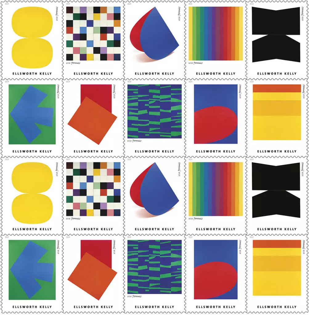 Ellsworth Kelly-nin Əbədi Markaları. ©Amerika Birləşmiş Ştatları Poçt Xidməti