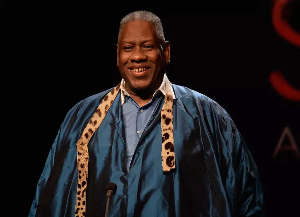 André Leon Talley. Foto di Frazer Harrison/Getty Images per la Mercedes-Benz Fashion Week.