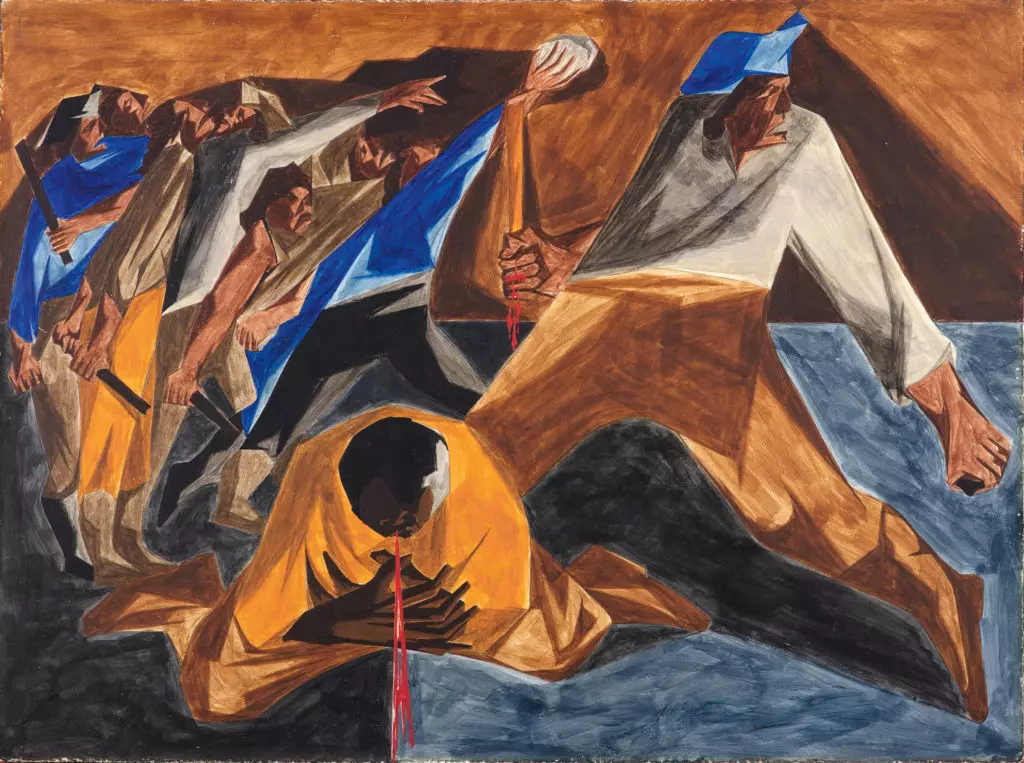 အနုပညာရှင် Jacob Lawrence ၏ 'Struggle Series' သည် အမေရိကတွင် ခံနိုင်ရည်ရှိခဲ့သော စိန်ခေါ်မှုများအတွက် ပြင်းထန်သောသတိပေးချက်ကို ပေးသည်—ဤနေရာတွင် ပုံများကိုကြည့်ပါ 23897_5