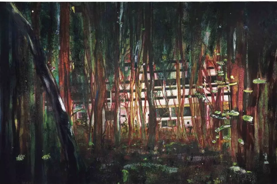 Peter Doig, Cabin Essence (1993-1994). Cu amabilitatea Christie's.