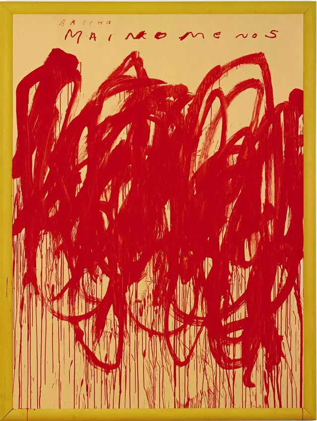 Cy Twombly, Untitled [Bacchus 1st Version V], 2004. Hoto: ladabi na Sotheby's New York.