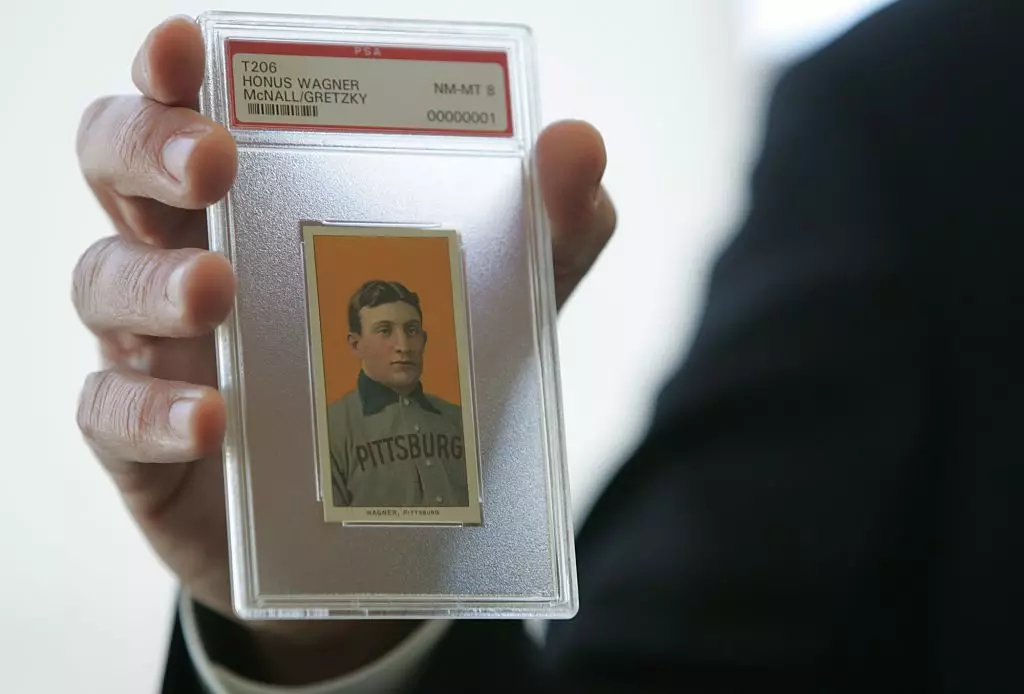 De ferneamde 1909 Honus Wagner tabak card, beskôge de