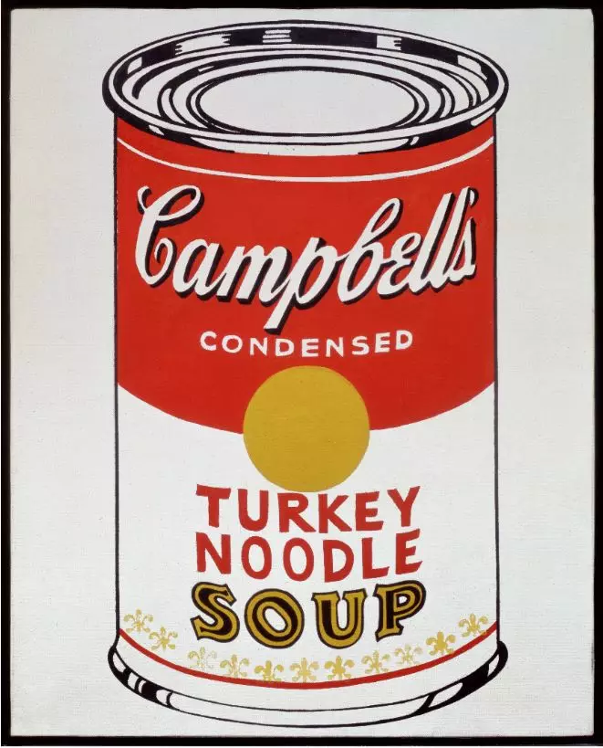 Andy Warhol, Campbell’s Soup Can (Mì Thổ Nhĩ Kỳ) (1962), Courtesy of Sonnabend Collection Foundation và Antonio Homem. © 2019 Quỹ Andy Warhol cho Nghệ thuật Thị giác, Inc. / Được cấp phép bởi SOCAN.