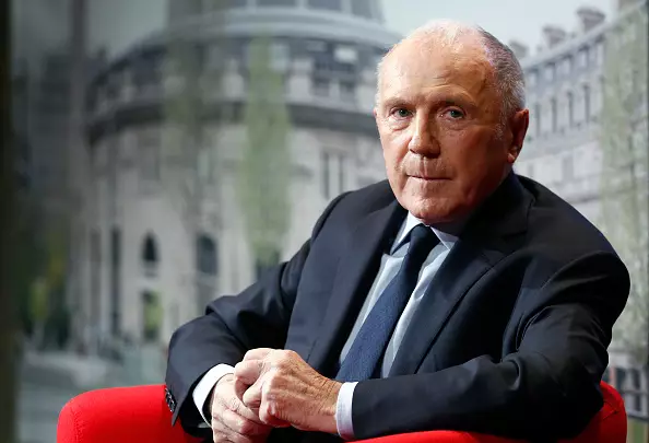 Francois Pinault uczestniczy w prezentacji projektu instalacji jego kolekcji sztuki na paryskiej giełdzie handlowej 27 kwietnia 2016 r. Zdjęcie: Chesnot/Getty Images.