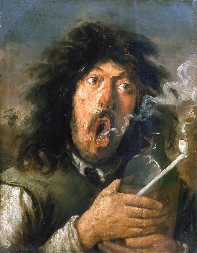 Het wazige schilderij De roker van Joos van Craesbeeck (ca. 1635) zou een zelfportret zijn.