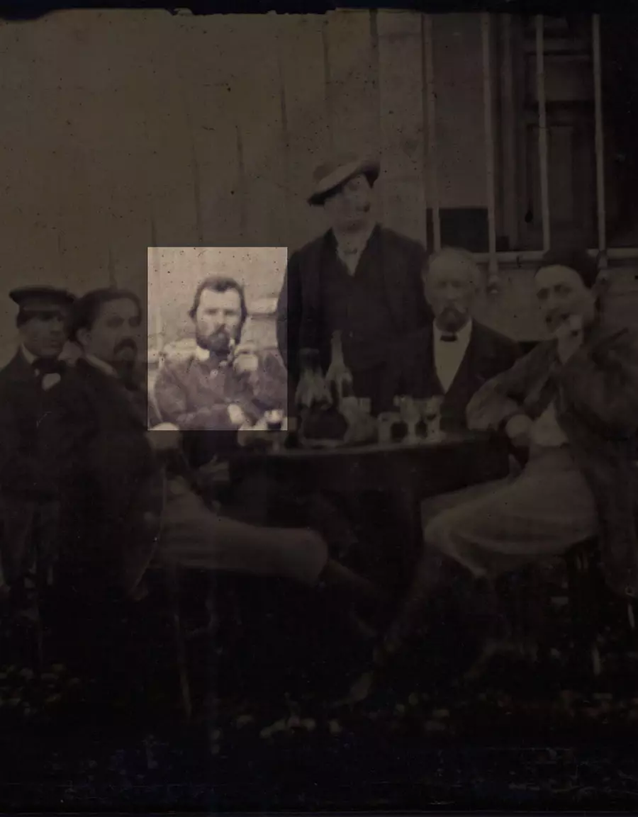 Jule Antoine, Foto méiglecherweis Vincent van Gogh (highlighted), 1887. Foto: Ugedriwwe Romantic Agony.