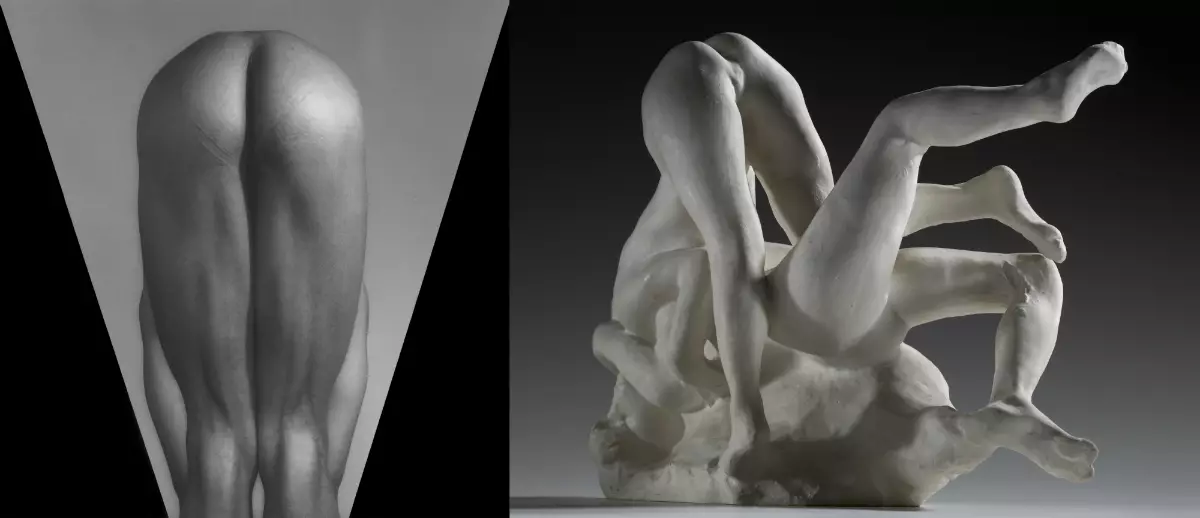 Robert Mapplethorpe, George Bradshaw, 1980 MAP 504 © 2014 Robert Mapplethorpe Foundation, Inc. Minden jog fenntartva Auguste Rodin, Torse féminin assis sans tête dit du Victoria and Albert Museum, c. 1910-1914, bronz © Paris, Musée Rodin, fotó Christian Baraja