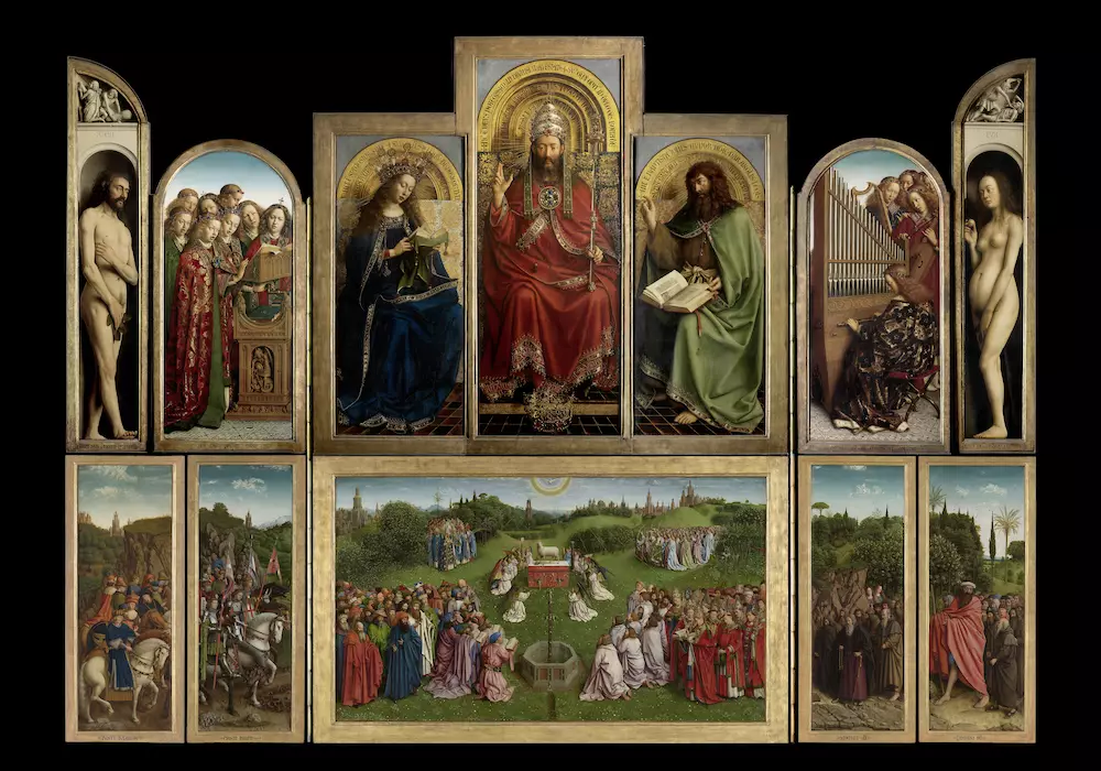 Ang Gibantog nga Ghent Altarpiece ni Jan Van Eyck Nakakuha og Tabang gikan sa Iyang Kuya Hubert, Nakaplagan sa mga Tigdukiduki