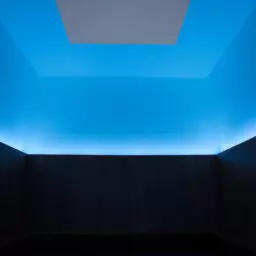 Dîtina sazkirinê ya James Turrell, Civîn, 1980-86/2016, li MoMA PS1. Wêne Pablo Enrique, bi xêra MoMA PS1.