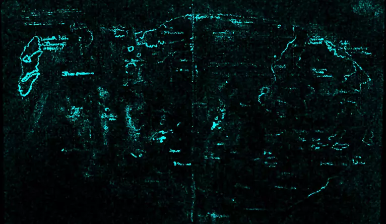 Spectroscopia de fluorescență cu raze X macro (XRF) a dezvăluit prezența titanului în liniile și textul hărții Vineland. Fotografie oferită de Universitatea Yale, New Haven, Connecticut.