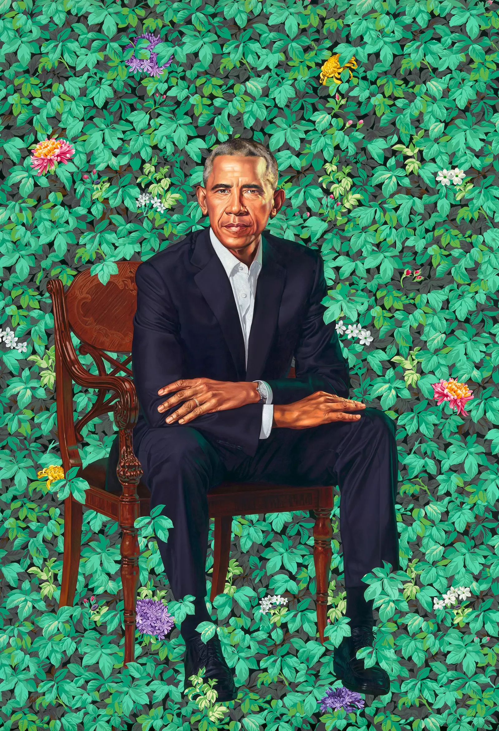 Het presidentiële portret van Kehinde Wiley van Barack Obama komt aan in New York. Hier zijn 3 dingen die je er misschien niet over weet