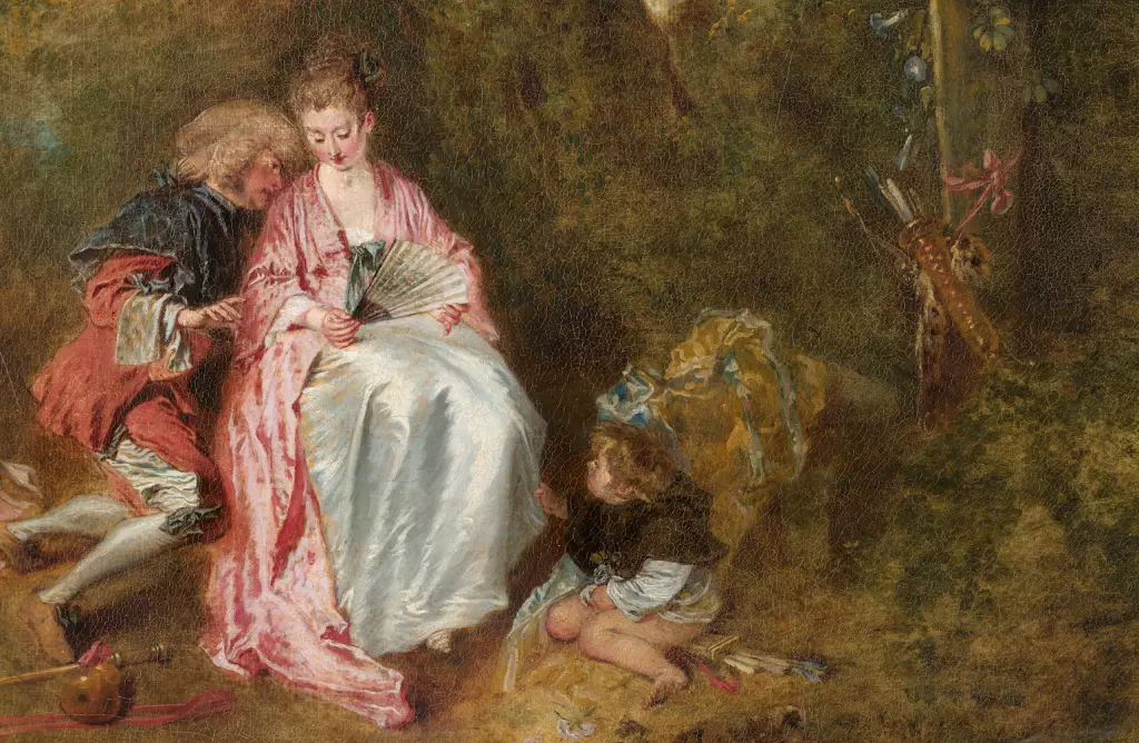 Détail de l'Embarquement pour Cythère (1717) de Jean-Antoine Watteau. Collection du Louvre, Paris.