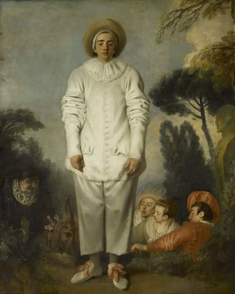 Jean-Antoine Watteau, Pierrot (1718). Collection du Louvre, Paris.