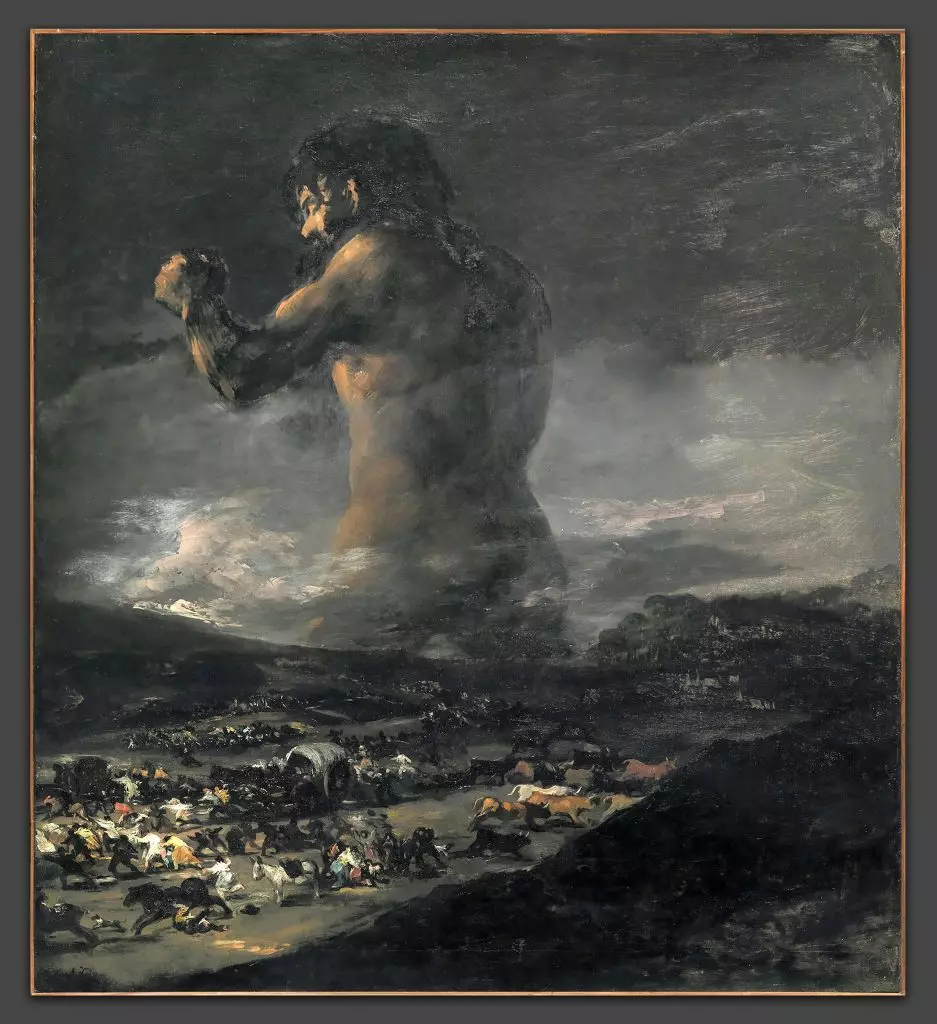 Francisco Goya, 'The Colossus (ca. 1818–1825). Sa maayong kabubut-on sa Museo Nacional del Prado, Madrid.