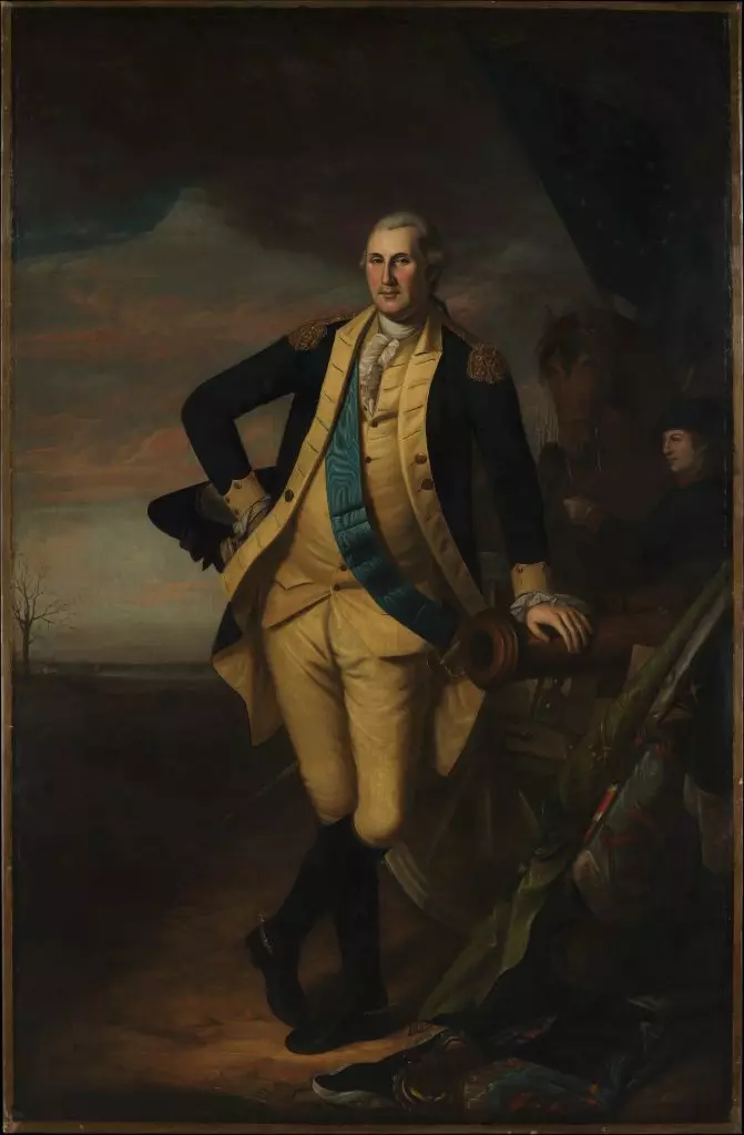 Charles Willson Peale, George Washington (asi 1779–81). Sbírka Metropolitního muzea umění.