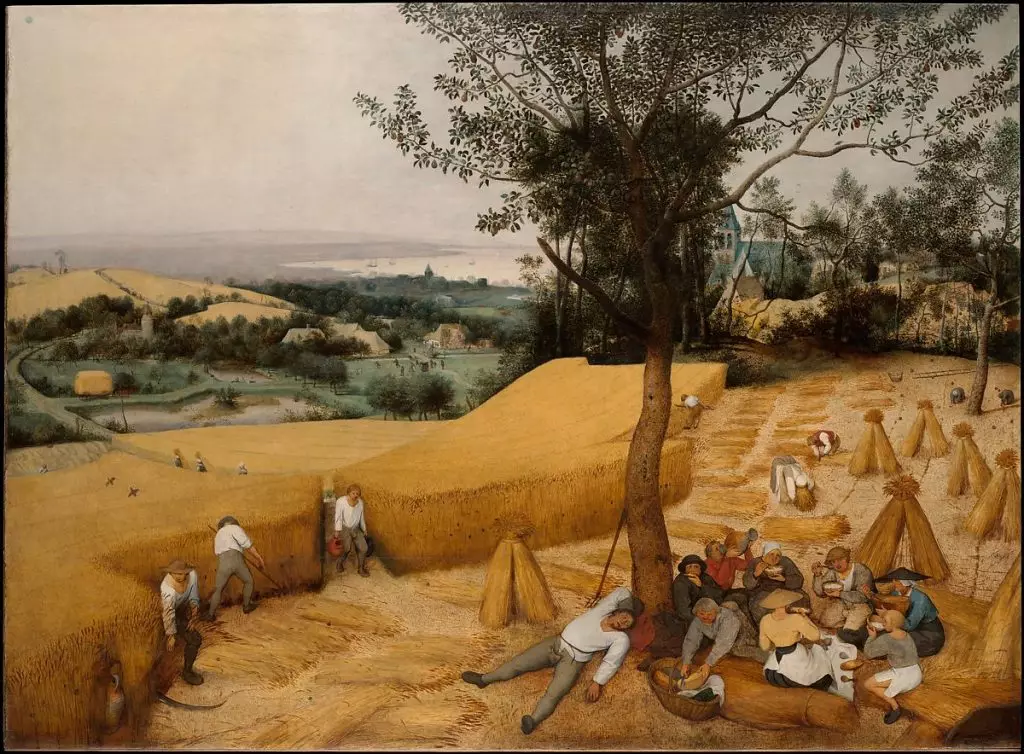 Pieter Bruegel the Elder, The Harvesters (1565). Nchịkọta nke Ụlọ ihe ngosi nka nke Obodo ukwu.